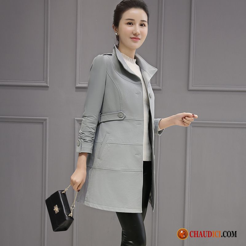 Manteau Demi Saison Femme Femme Nervurées L'automne Grande Taille ...