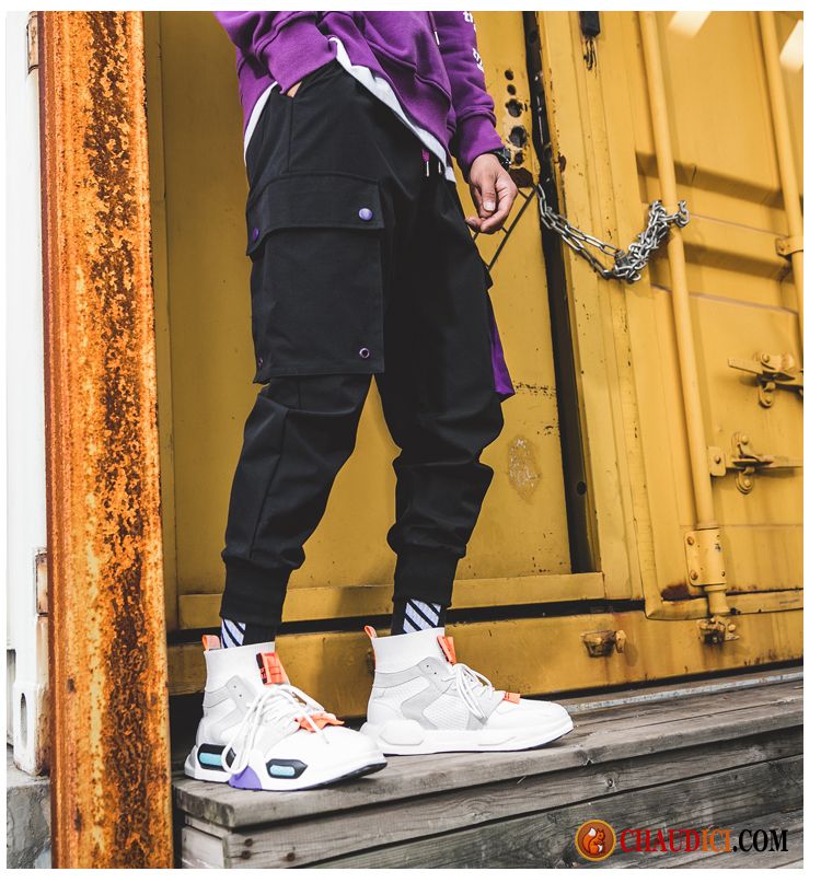 Pantalon Cargo Blanc Homme Tomate Violet Homme Cargo Serrés Pantalons ...