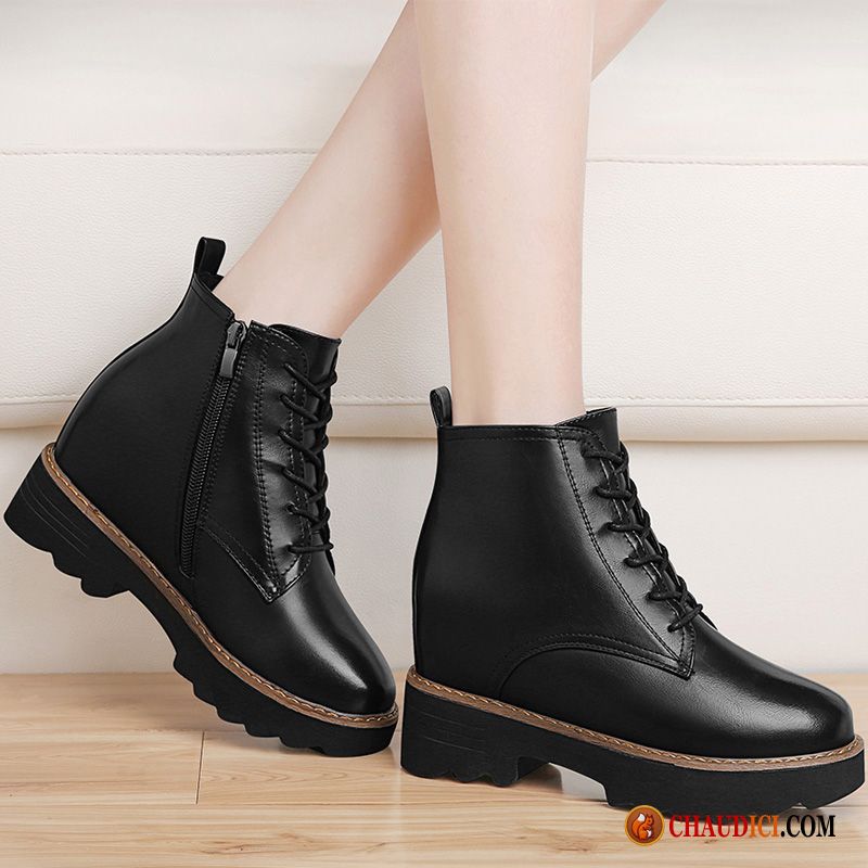 Bottines Beiges Femme Saumon L'automne Bottes Martin Hiver Augmenté ...