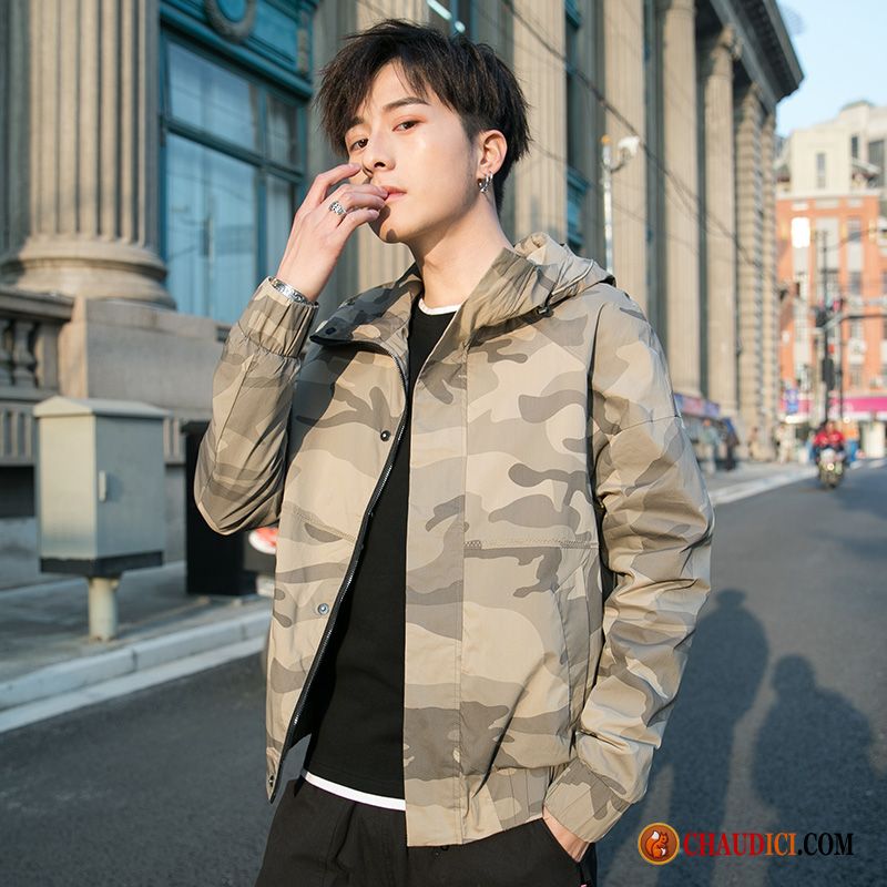 Veste De Marque Pour Homme Manteau Capuche Hiver Étudiant L'automne Pas ...